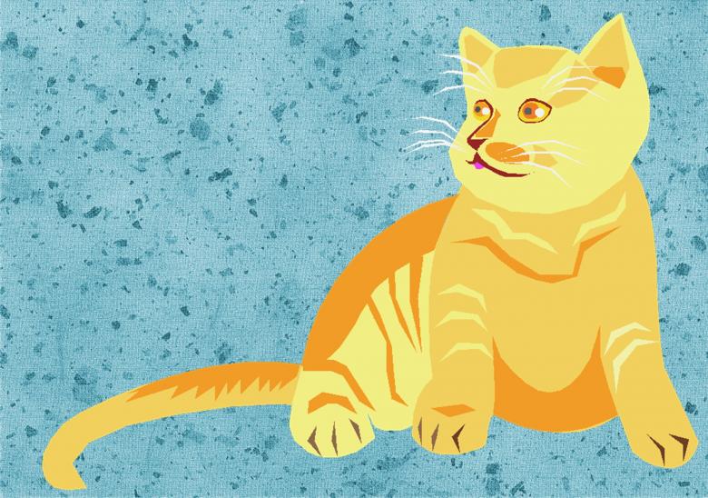 Cartoon Yellow Cat