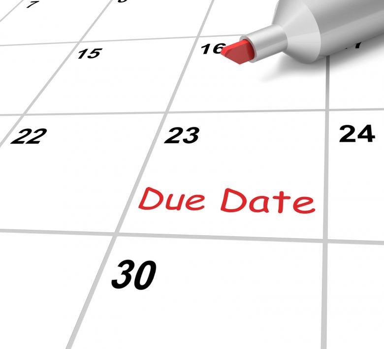 Due Date Calendar Means Submission Time Frame Free Stock Photo By Due Date Calendar Means Submission Time Frame Free Stock Photo By